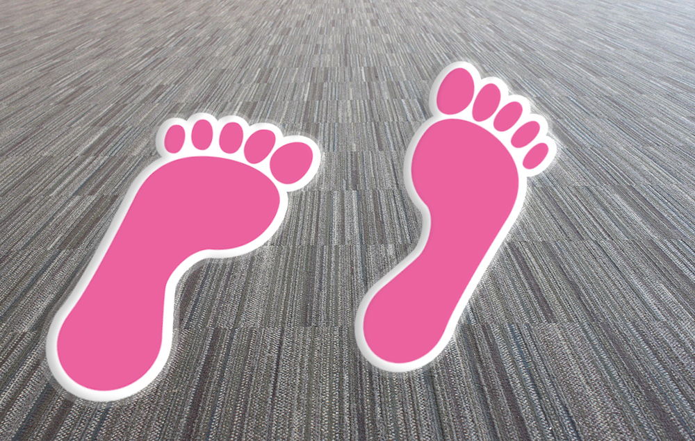 Indoor Large Footprint Floor Stickers / Graphics