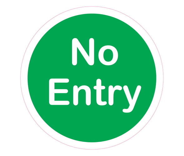 Long Term Outdoor R12 - No Entry Social Distance Floor Stickers ...