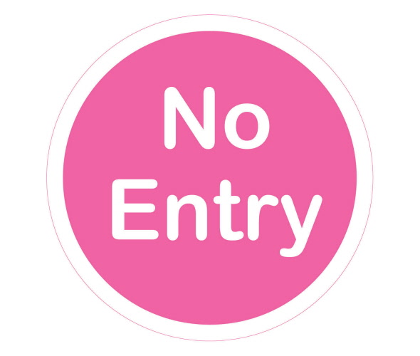 Long Term Indoor R11 - No Entry Social Distance Floor Stickers ...