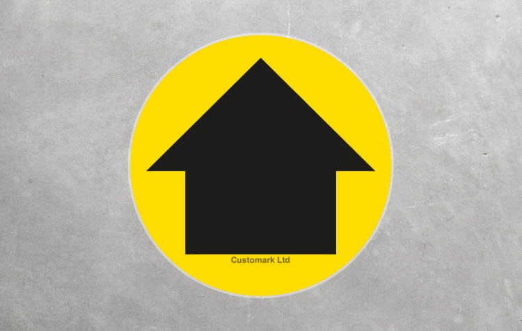 Arrow Graphic Floor Marker, Indoor Floor Graphic