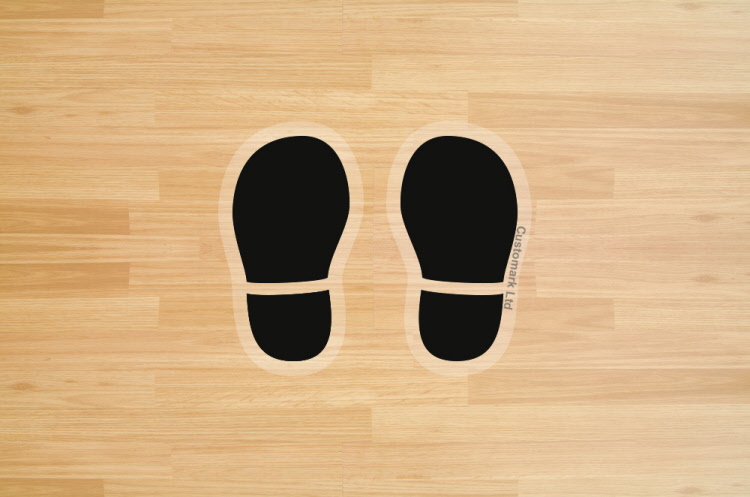 Indoor Child Shoe Print Floor Stickers