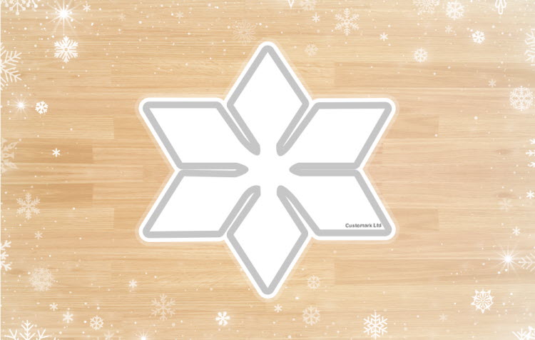 Christmas Snowflake Indoor Floor Stickers / Graphics