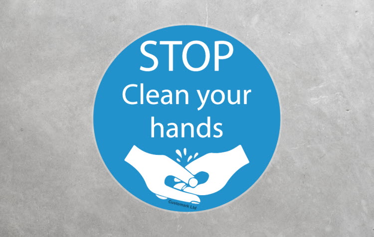 Clean Hands Floor Marker | Customark Ltd