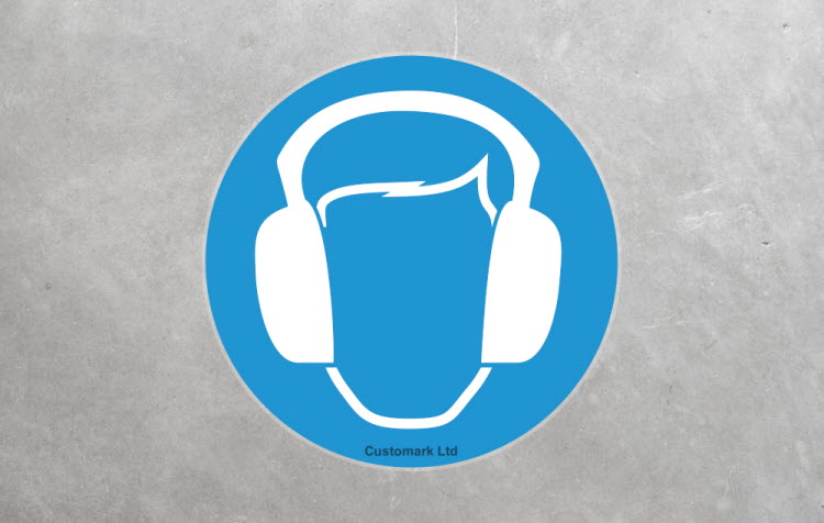Ear Protecton Floor Stickers/ Graphics