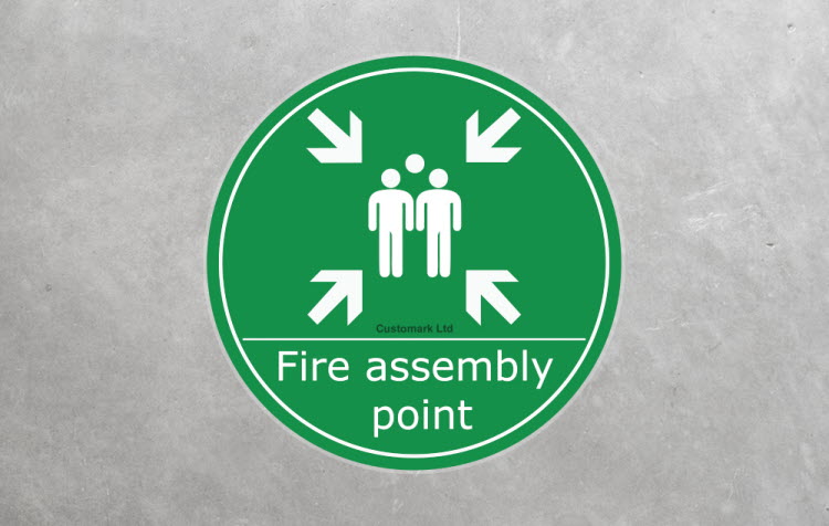 Fire Assembly Point Floor Graphic