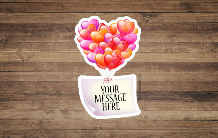 Heart Balloon Floor Sticker | Indoor Short Term