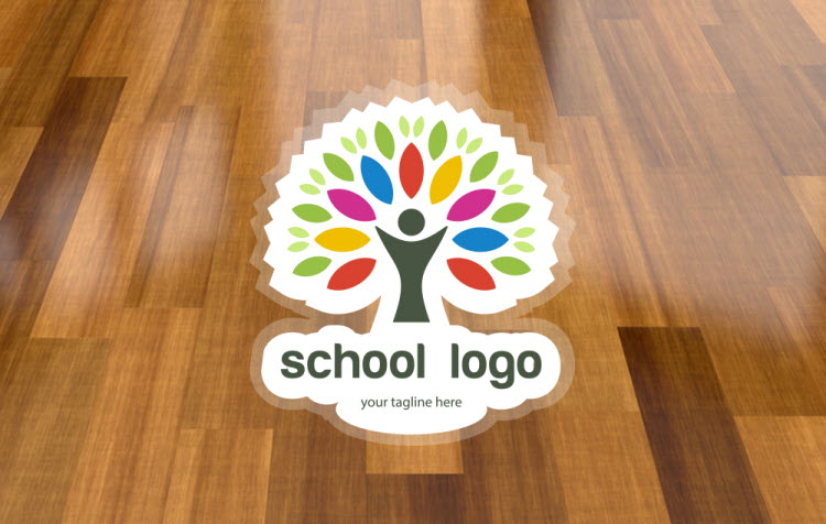 School Badge Reception & Entrance Indoor Floor Stickers / Graphics