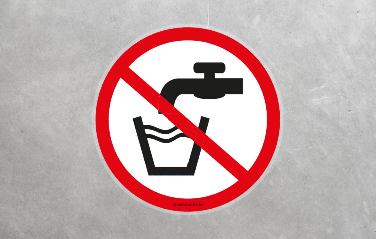 No Drinking Water, Safety Floor Sticker