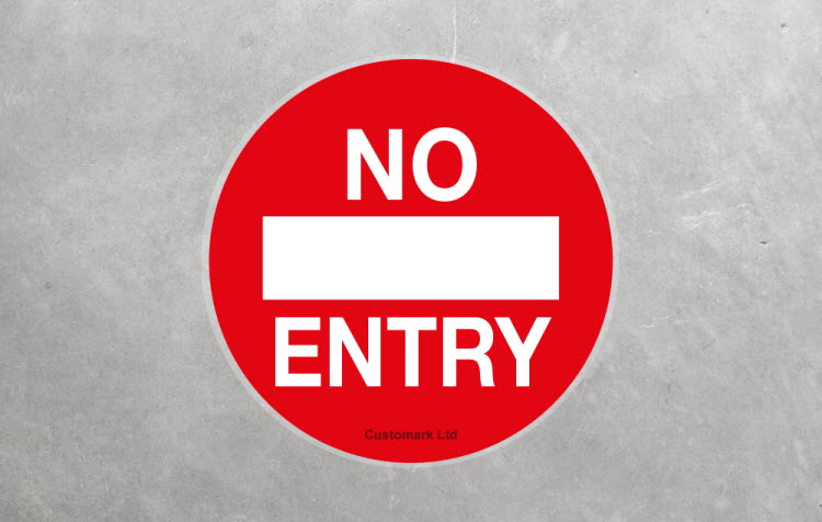 No Entry Floor Marker, Floor Graphic