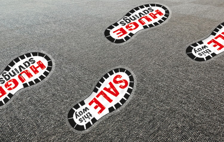 298mm x 138mm Sale This Way / Huge Savings Shoe Print Indoor Floor ...