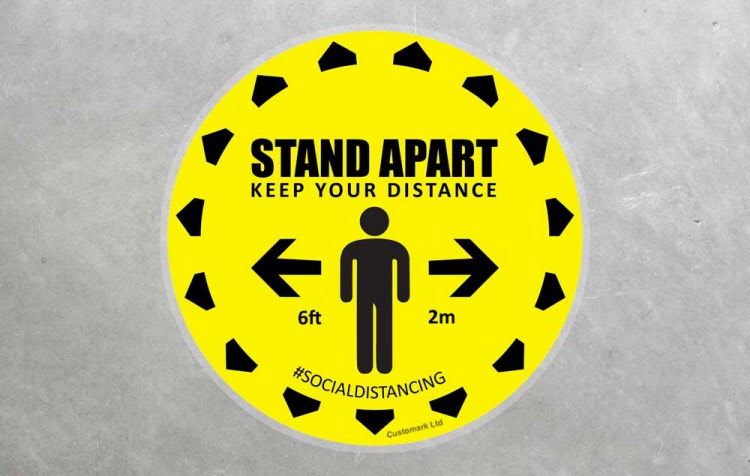 Social Distancing Safety Floor Signs Stickers/ Graphics