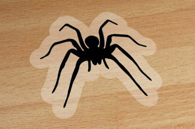Halloween Spiders, set of 15 vinyl floor stickers