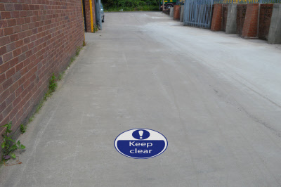 500mm Keep Clear Safety Floor Stickers & Graphics