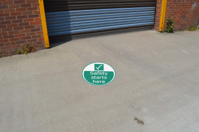 Safety Starts Here, Outdoor Floor Stickers / Graphics