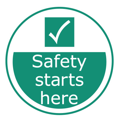 Safety Starts Here, Outdoor Floor Stickers / Graphics