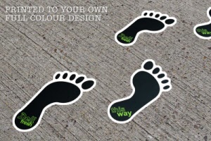 Footprint Floor Stickers | Graphics| Customark Limited