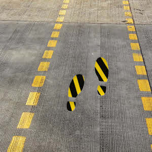 Shoe Print Floor Stickers | Graphics| Customark Limited