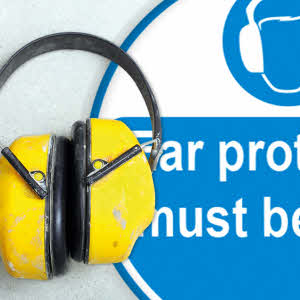 Ear Protecton Must Be Worn Floor Stickers