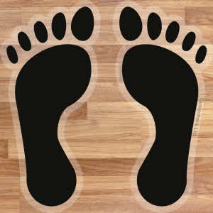 Indoor Large Footprint Floor Stickers / Graphics