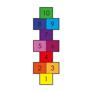 Multi Colour Hopscotch Vinyl Floor Sticker 500 x 1750mm