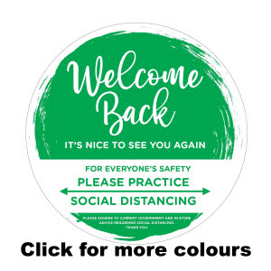 Welcome Back - Social Distancing / COVID19 - Floor Stickers / Graphics