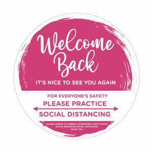 Welcome Back - Social Distancing / COVID19 - Floor Stickers / Graphics