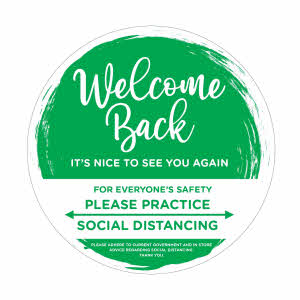 Welcome Back - Social Distancing / COVID19 - Floor Stickers / Graphics