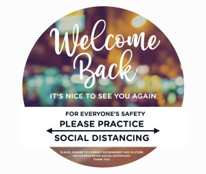Welcome Back - Social Distancing / COVID19 - Floor Stickers / Graphics