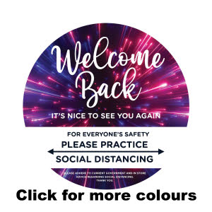 Welcome Back - Social Distancing / COVID19 - Floor Stickers / Graphics