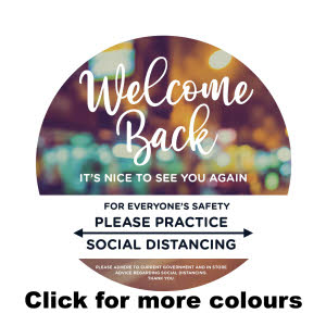 Welcome Back - Social Distancing / COVID19 - Floor Stickers / Graphics