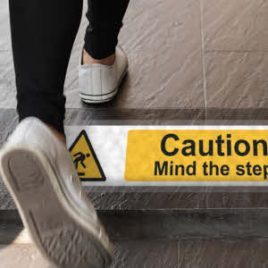 600mm x100mm, Mind the Step, Floor Stickers / Graphics