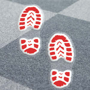 Indoor Shoe Print Floor Stickers | Graphics