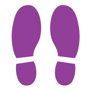 Indoor Shoe Print Floor Stickers | Customark Limited