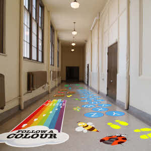 Sensory Floor Sticker Kit (Rainbow)