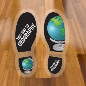 School Shoe Print Floor Stickers | Customark Limited