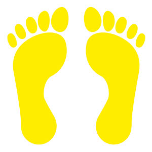 Indoor Large Footprint Floor Stickers / Graphics