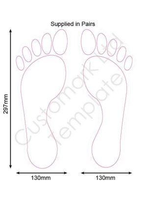Standard Footprint Floor Stickers | Customark Limited