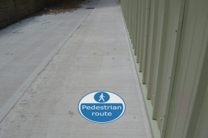 Pedestrian Floor Sign, Outdoor Stickers / Graphics