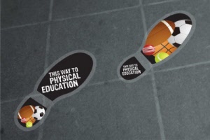 School Shoe Print Floor Stickers | Customark Limited