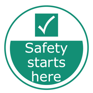 Safety Starts Here, Outdoor Floor Stickers / Graphics